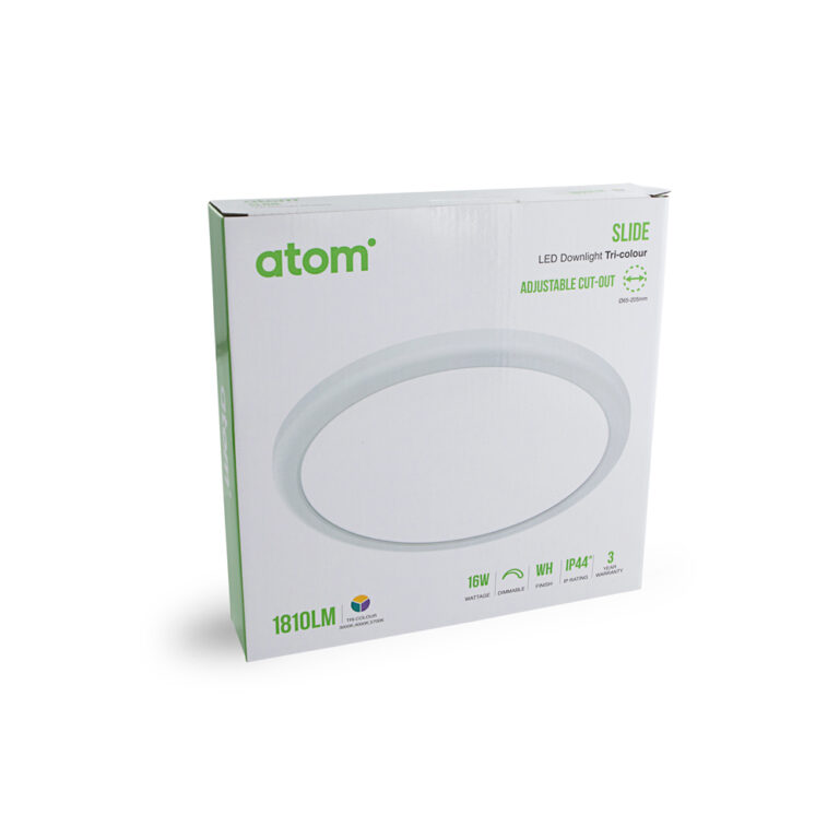 Slide 16W LED Downlight with Adjustable Cut-Out - Atom Lighting